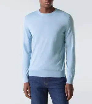 Zegna Ribbed Wool Sweater - Blue