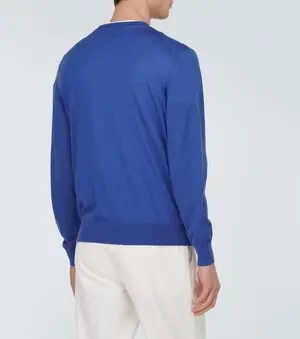 Zegna Ribbed Wool Sweater - Blue