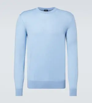 Zegna Ribbed Wool Sweater - Blue
