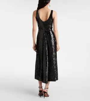 EMILIA WICKSTEAD Sequined Midi Dress