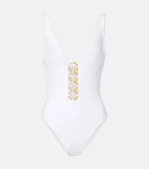 KARLA COLLETTO Luca Ring-detail One-piece Swimsuit - White
