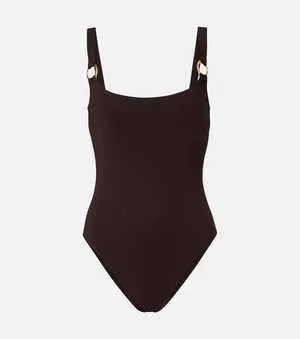 KARLA COLLETTO Luca Ring-detail Swimsuit - Brown