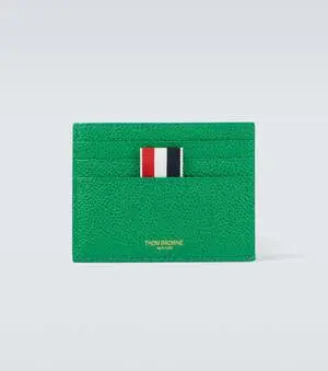 Thom Browne Leather Card Holder - Green