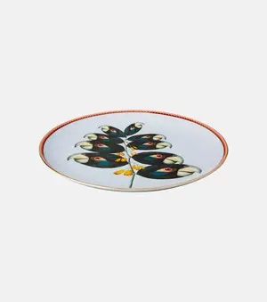 La DoubleJ Parrotstem Porcelain Decorative Plate - Multicoloured