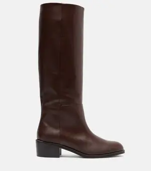 AQUAZZURA Sellier Leather Knee-high Boots
