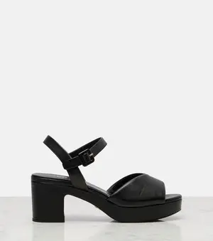 Prada Leather Platform Sandals