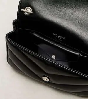 Saint Laurent Loulou Mini Leather Crossbody Bag