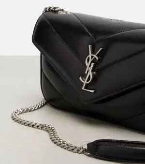 Saint Laurent Loulou Mini Leather Crossbody Bag