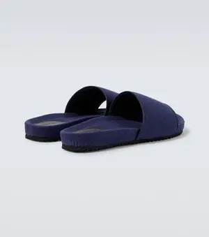 Frescobol Carioca Renato Canvas Slides - Blue