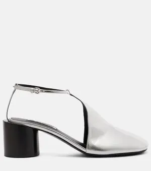 JIL SANDER Metallic Leather Pumps