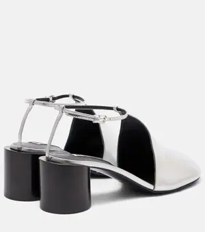 JIL SANDER Metallic Leather Pumps - Silver