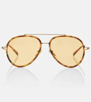 Gucci Gg Aviator Sunglasses - Brown