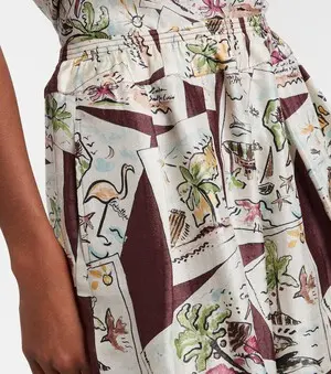 Loro Piana Emon Printed Silk Bermuda Shorts