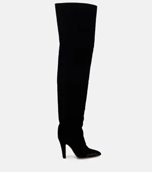 Paris Texas Velvet Elsa Over-the-knee Boots