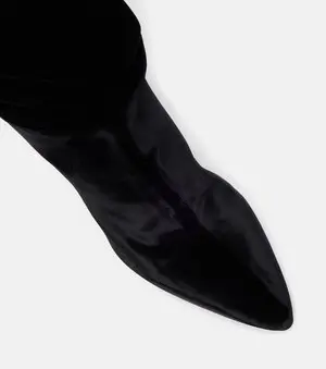 Paris Texas Velvet Elsa Over-the-knee Boots