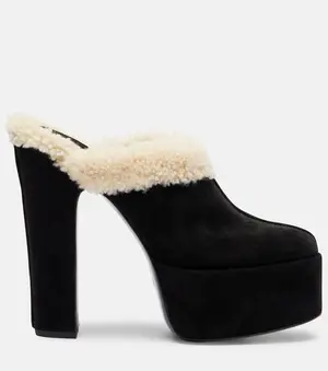 Paris Texas Malena 145 Suede Platform Mules