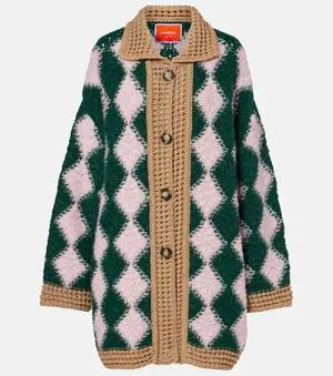 La DoubleJ Crochet Wool-blend Cardigan