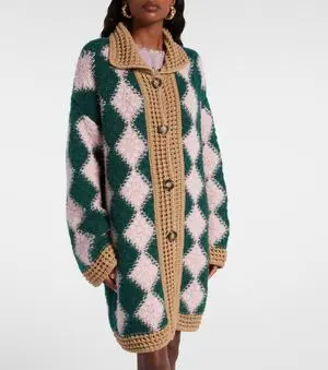 La DoubleJ Crochet Wool-blend Cardigan