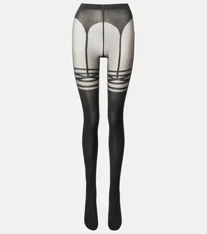 Wolford Suspenders Tights - Black