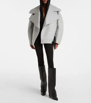 Balmain Oversized Wool-cashmere Pea Coat