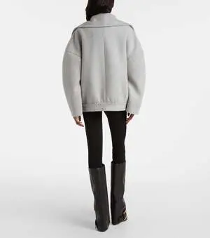 Balmain Oversized Wool-cashmere Pea Coat