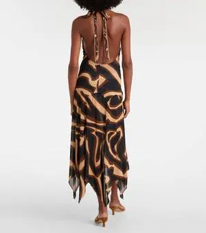 Emilio Pucci Labirinto Muslin Jersey Midi Dress