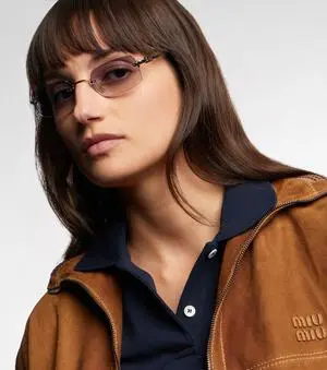 Miu Miu Logo Rectangle Sunglasses