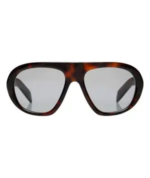 Prada Logo Aviator Sunglasses - Brown