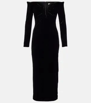 Roland Mouret Off-shoulder Midi Dress - Black