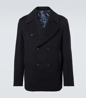 Etro Wool Double-breasted Jacket - Black