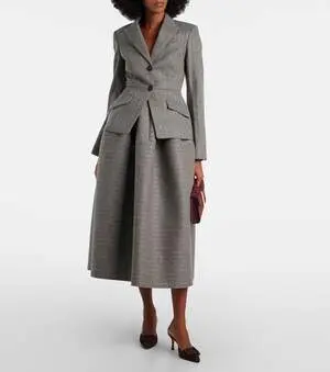 Erdem Pinstripe Wool And Mohair Blazer - Grey