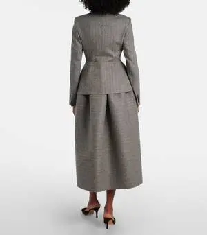 Erdem Pinstripe Wool And Mohair Blazer - Grey