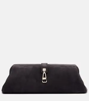 Gabriela Hearst Small Suede Shoulder Bag - Grey