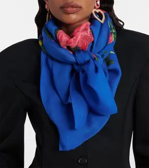 Magda Butrym Floral Wool Scarf