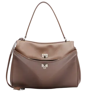 Balenciaga Rodeo Medium Leather Tote Bag - Brown