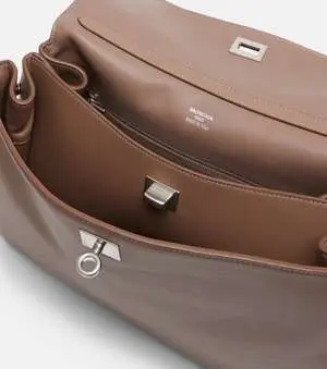 Balenciaga Rodeo Medium Leather Tote Bag - Brown