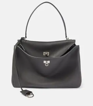 Balenciaga Medium Leather Tote Bag - Grey
