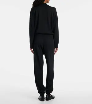 TOD'S Knitted Virgin Wool Straight-leg Pants - Grey