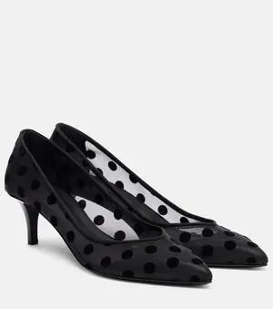 Isabel Marant Peleo 55 Polka-dot Mesh Pumps