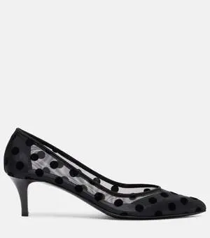 Isabel Marant Peleo 55 Polka-dot Mesh Pumps