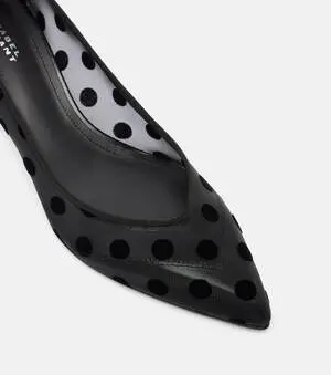 Isabel Marant Peleo 55 Polka-dot Mesh Pumps
