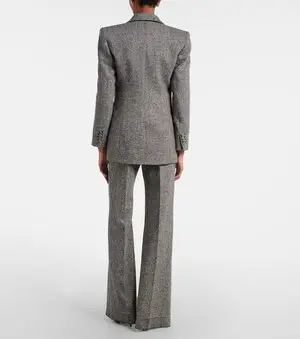 Valentino Garavani High-rise Wool-blend Wide-leg Trousers