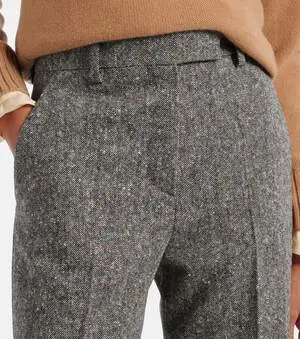 Valentino Garavani High-rise Wool-blend Wide-leg Trousers