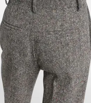Valentino Garavani High-rise Wool-blend Wide-leg Trousers