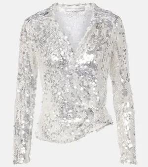 Christopher Esber Opaline Sequined Top