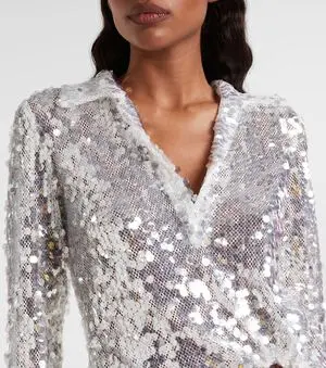 Christopher Esber Opaline Sequined Top