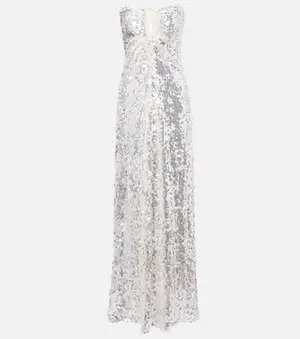 Christopher Esber Arched Palm Sequined Gown