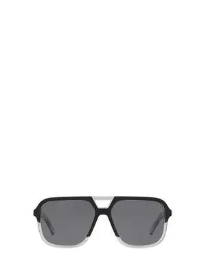 Dolce & Gabbana Acetate Square Frame Sunglasses - Top Black On Crystal