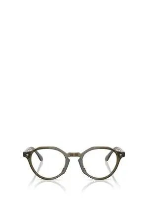 Giorgio Armani Giorgio Armani Rounded Eyeglasses Transparent Green