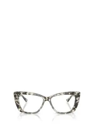 JIMMY CHOO Jimmy Choo Cat-Eye Eyeglasses Opal Milky Havana
